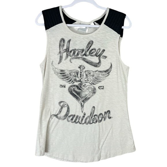 Harley-Davidson | Tops | Harley Davidson Sleeveless Tank Top Cutout ...